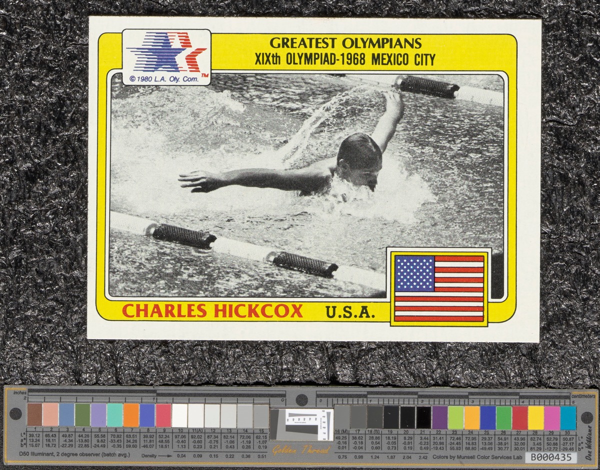 Olympic Museum-Los Angeles 1984, vignette with a photography of Charlie ...