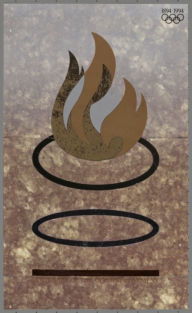 Olympic Museum-Draft poster for the Centenary of the Olympic Movement.