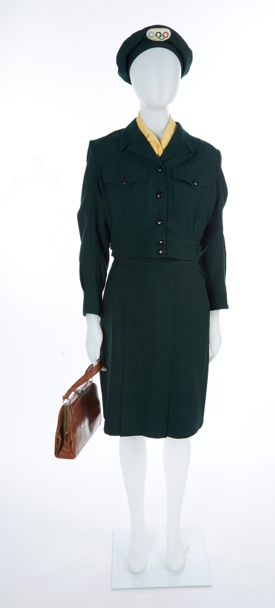 Olympic Museum-Melbourne 1956, volunteer lady driver uniform.