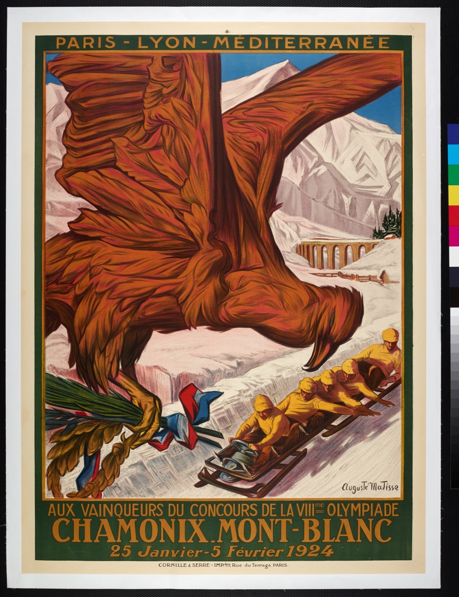 Olympic Museum-Reference record. Chamonix 1924, official poster.
